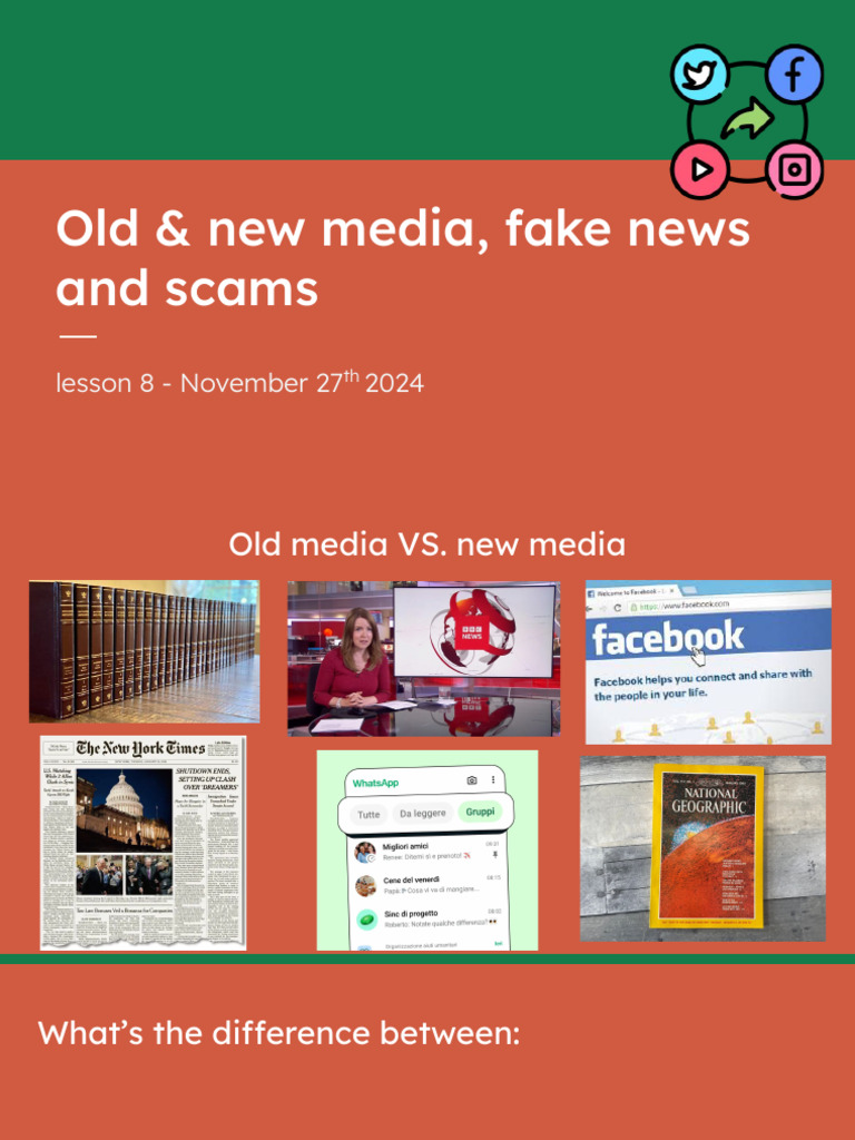 8 - Old & New Media, Fake News and Scams | PDF | Linguistic Morphology ...