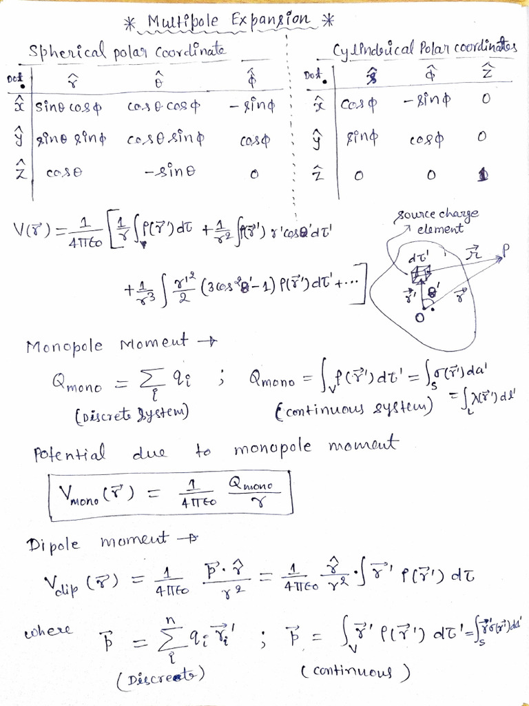 Multipole Expansion To Vector Potential | PDF