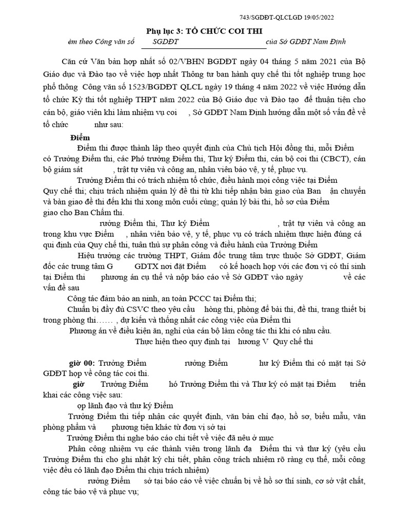 PH L C 3 - T CH C Coi Thi TN THPT Năm 2022 | PDF