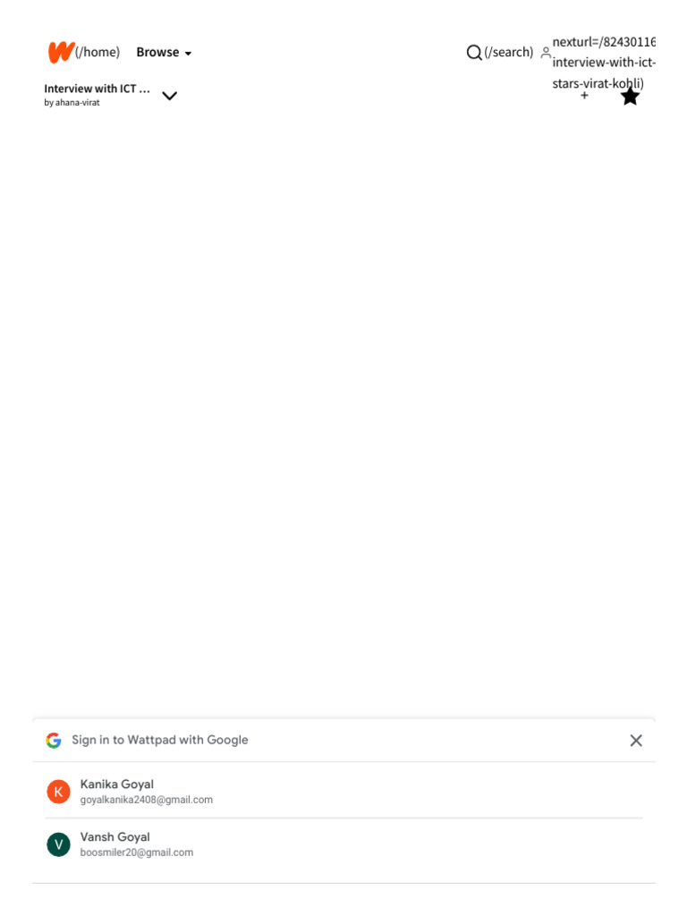 Interview With ICT Stars - Virat Kohli - Wattpad | PDF