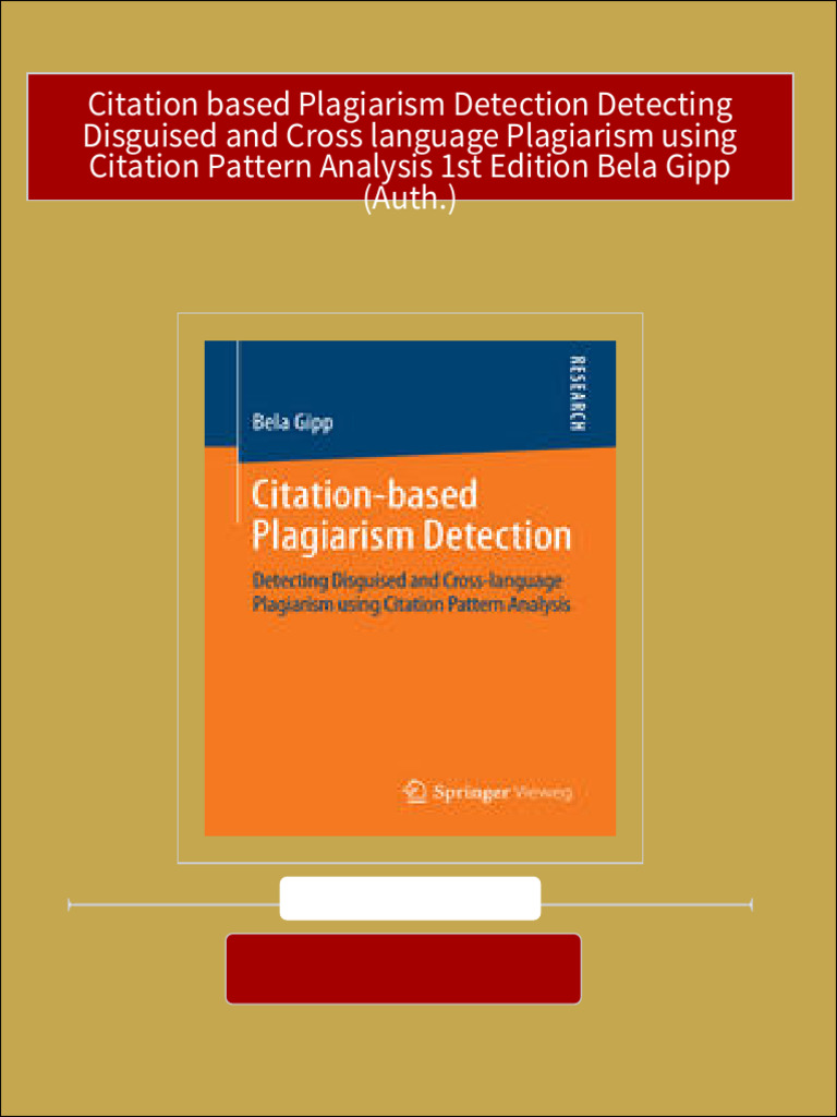 Citation Based Plagiarism Detection Detecting Disguised And Cross