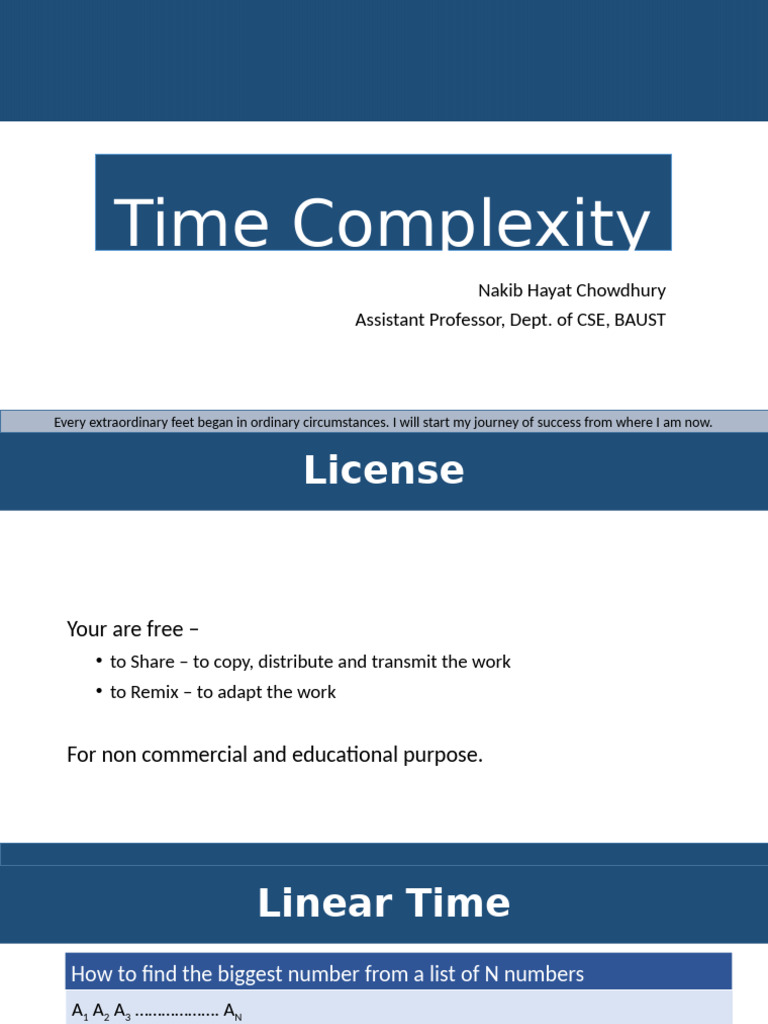 Slide 7 - Time Complexity | PDF | Time Complexity | Arithmetic