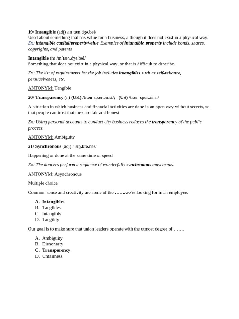 Intangible Capital/property/value Intangible Property | PDF