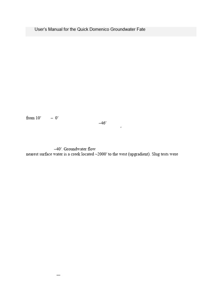 Groundwater Model for UST Contamination | PDF | Groundwater | Earth ...