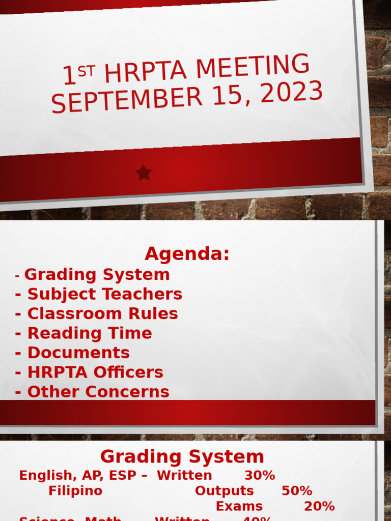 HPTA Meeting.2023 2024pptx | PDF