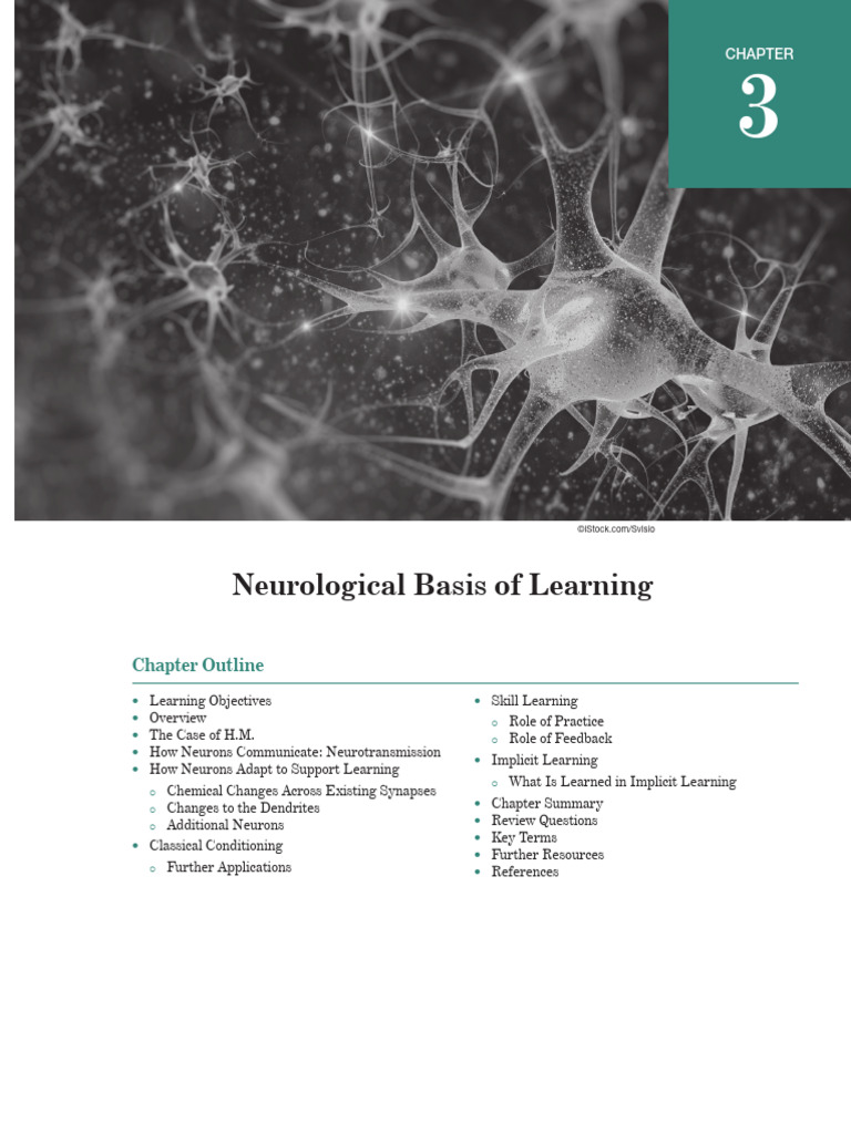 Learning and Memory - (Chapter 3 - Neurological Basis of Learning) | PDF | Neuron | Neurotransmitter