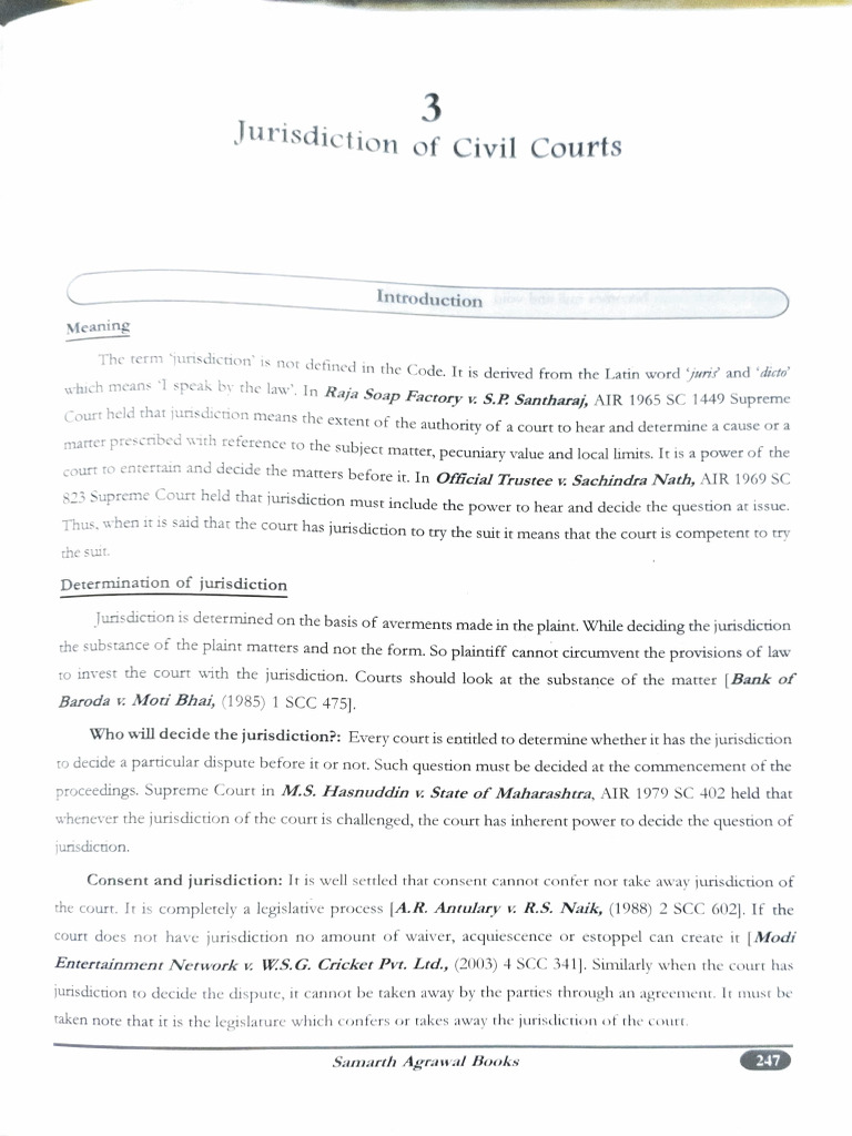 Jurisdiction of Under CPC | PDF | Jurisdiction | Courts