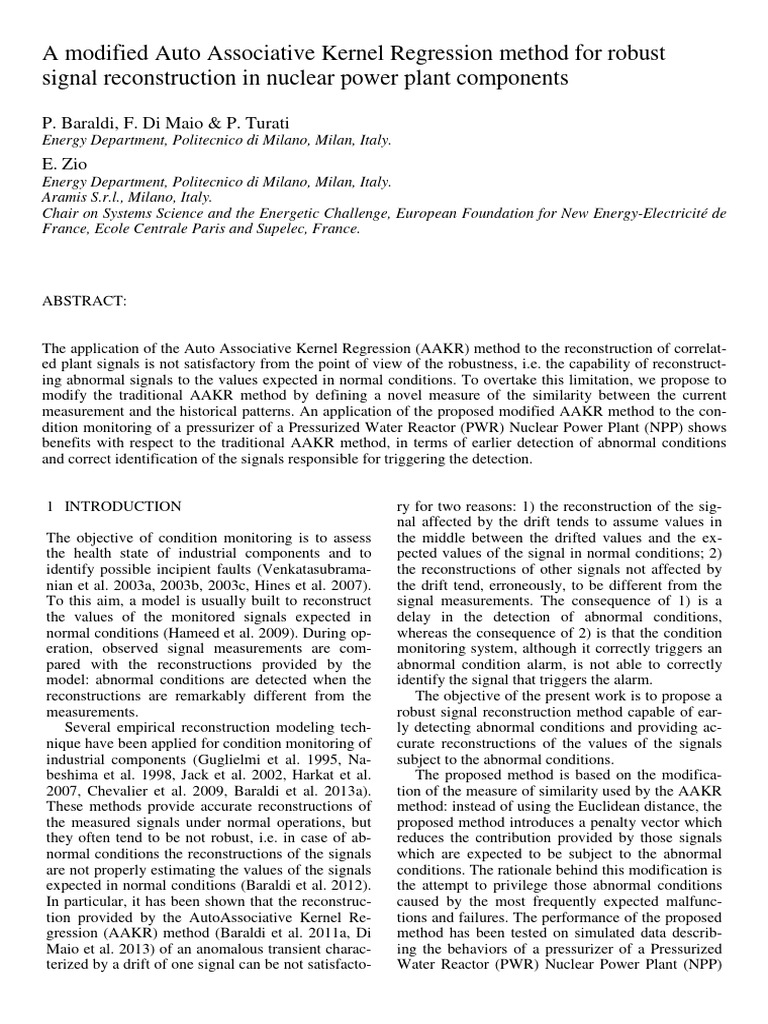 2014 - ESREL - A Modified Auto Associative Kernel Regression Method For Robust Signal ...