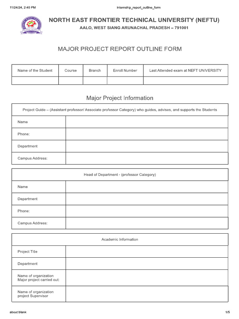 Project Outline | PDF