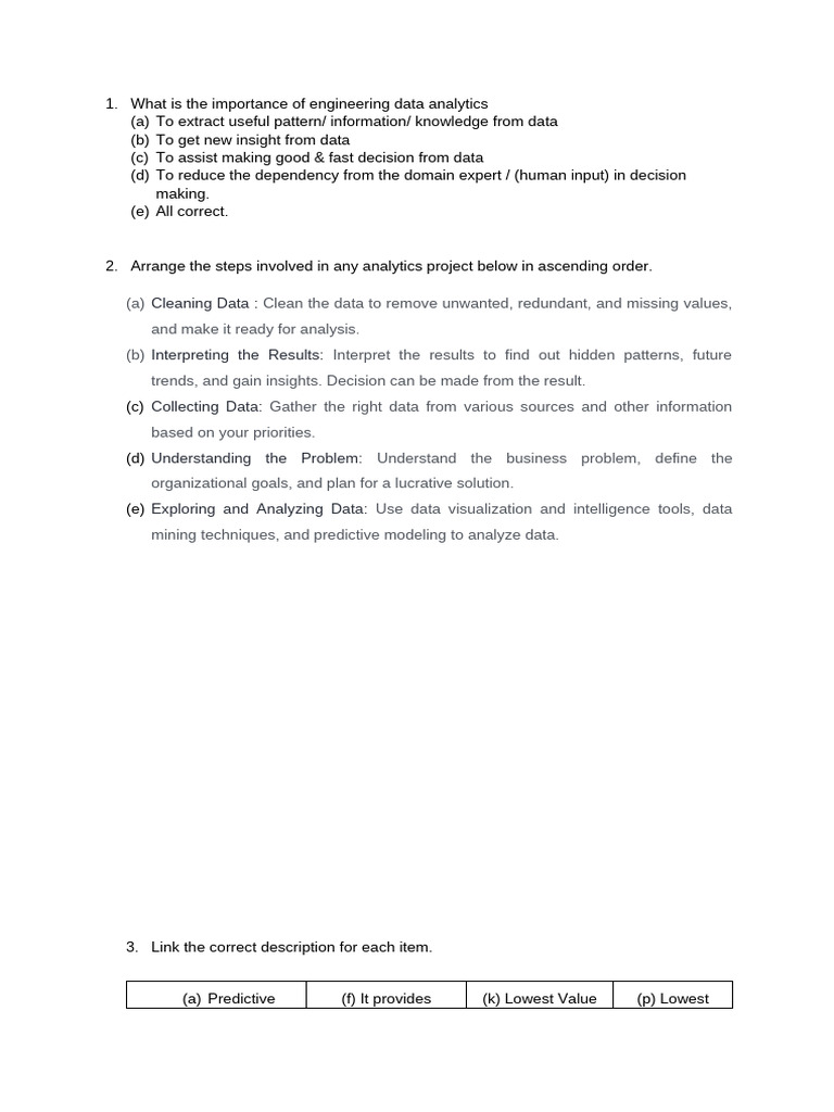 Tutorial 1 Question | PDF | Analytics | Data