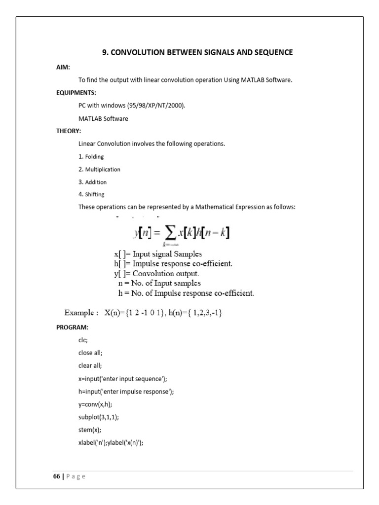 EXP3 | PDF | Convolution | Telecommunications Engineering