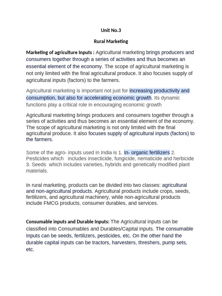 Unit No. 3 Rural Marketing | PDF | Agriculture | Pricing