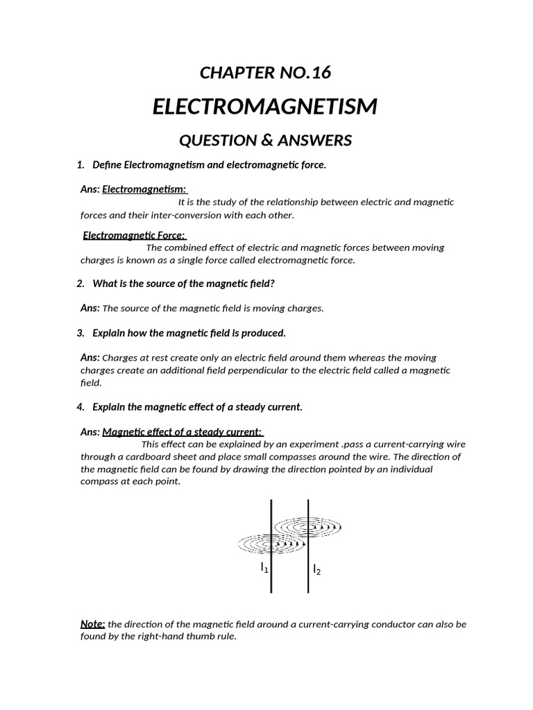 Chap No.16 Electromagnetism. | PDF | Electromagnetic Induction | Magnetic Field