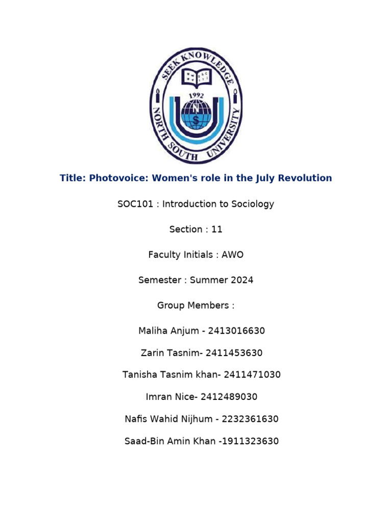 Cover Page Soc | PDF