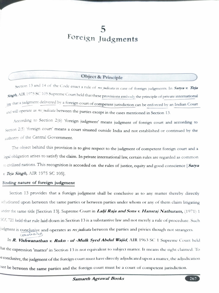 Foreign Judgement Under CPC | PDF