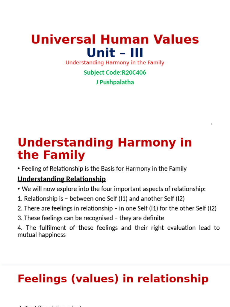 Uhv Unit - III Astudents | PDF | Happiness | Love