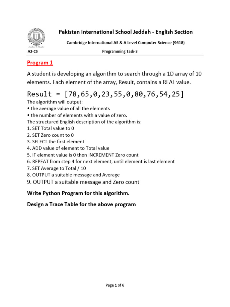 A2 CS Task 3 | PDF | Algorithms | Applied Mathematics