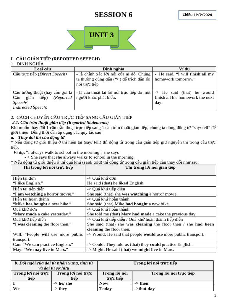 Session 6 - GR - U3 | PDF | Language Mechanics | Grammar