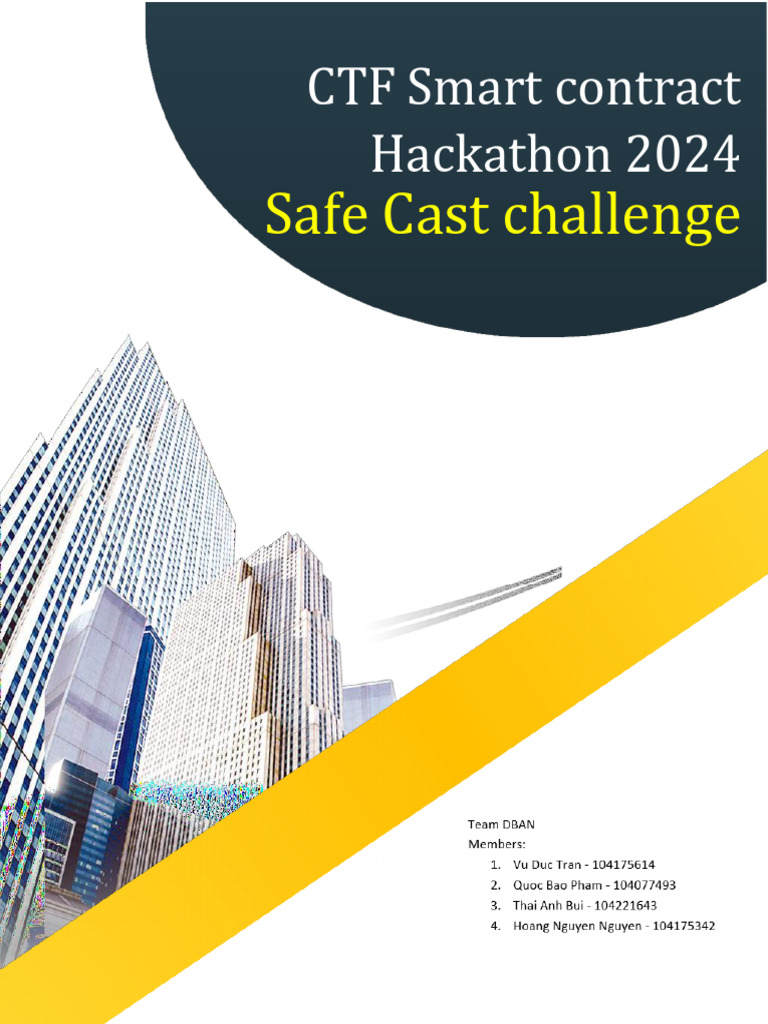 Smart Contract Hackathon: Safe Cast Challenge | PDF | Computer ...