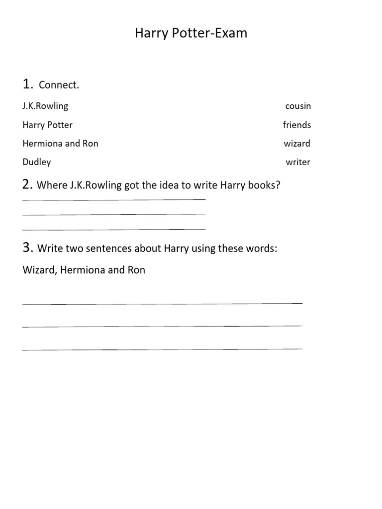 Harry Potter Exam | PDF