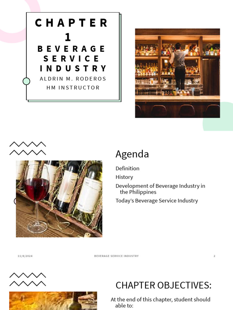 Chapter 1 Beverage Service Industry | PDF | Bar (Establishment) | San Miguel Corporation