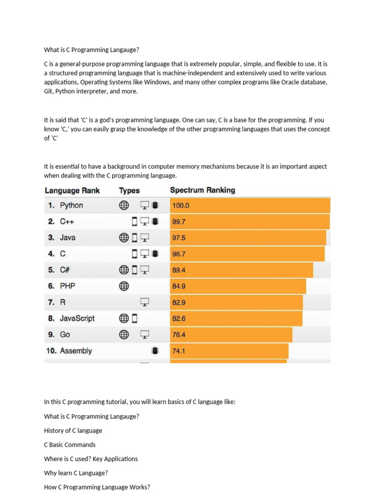 C Language | PDF | Control Flow | C (Programming Language)
