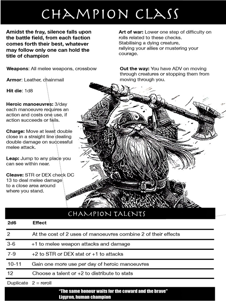 Champion Vorpal Edge | PDF