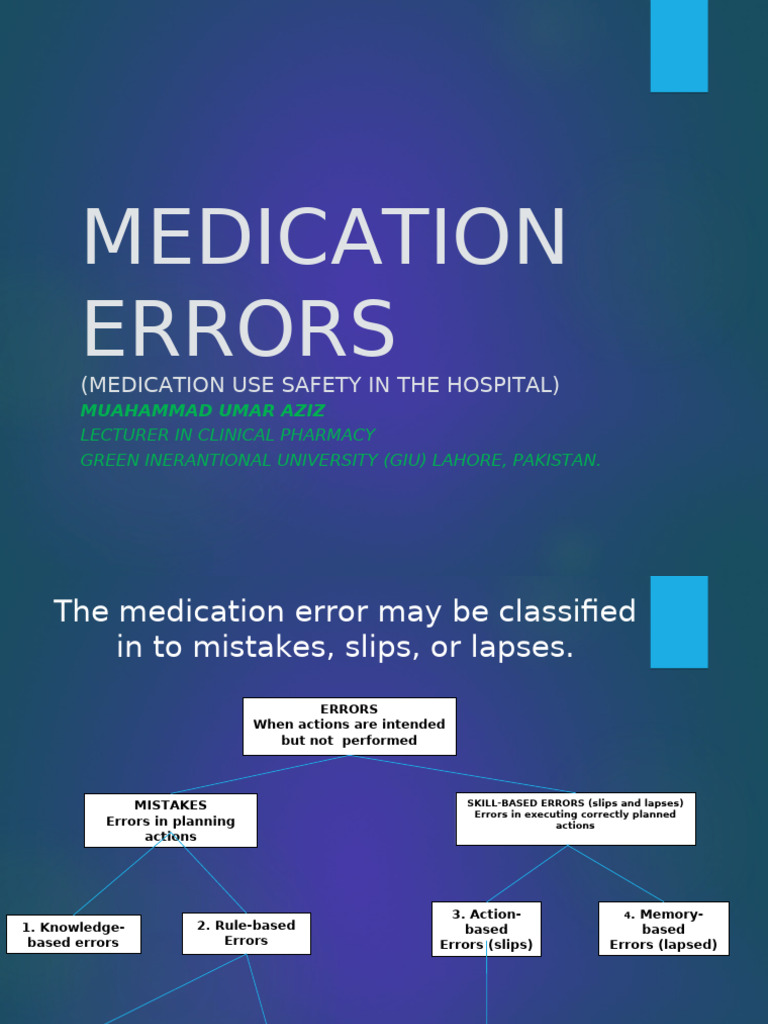 3.0 Medication Errors | PDF | Medical Error | Medical Prescription