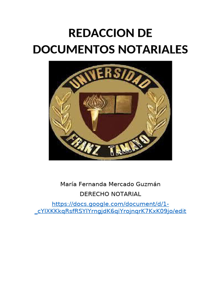 Redaccion de Documentos Notariales | PDF
