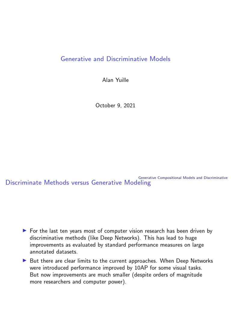 Lecture14 GenerativeCompositional | PDF | Image Segmentation | Statistical Classification