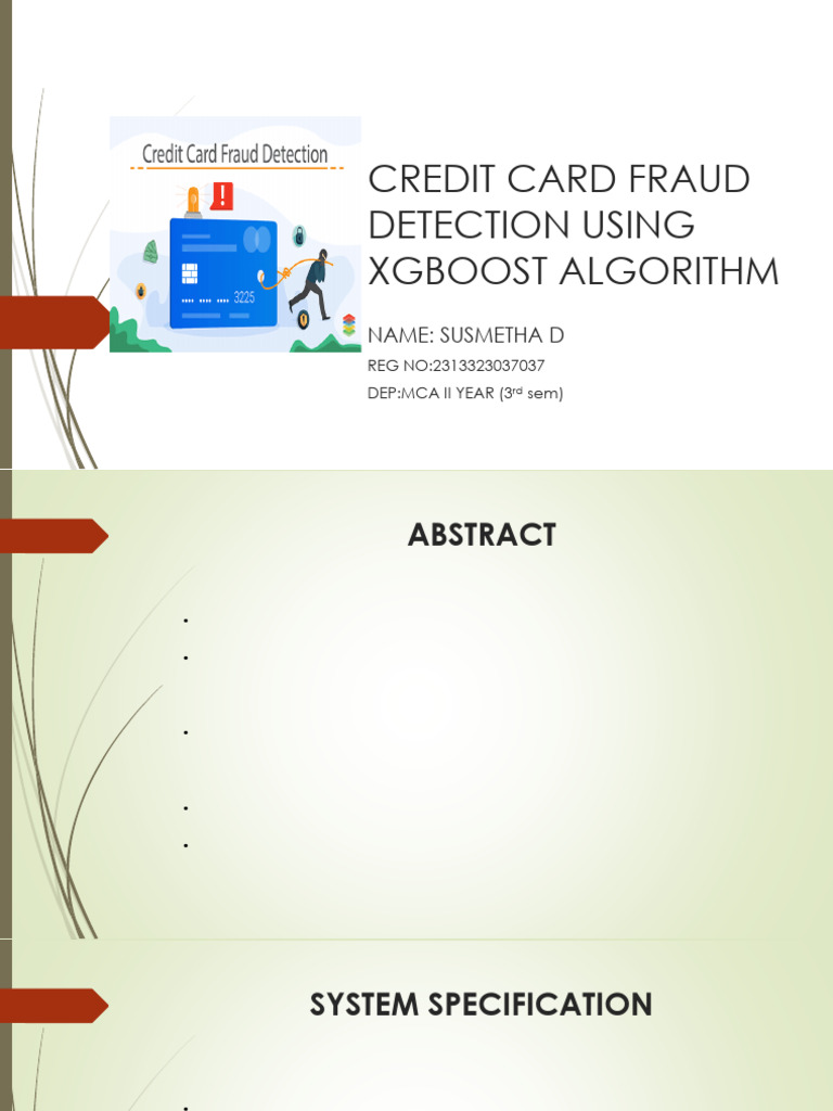 Credit Card Fraud Detection Using Xgboost Algorithm Pdf Computing Computer Science