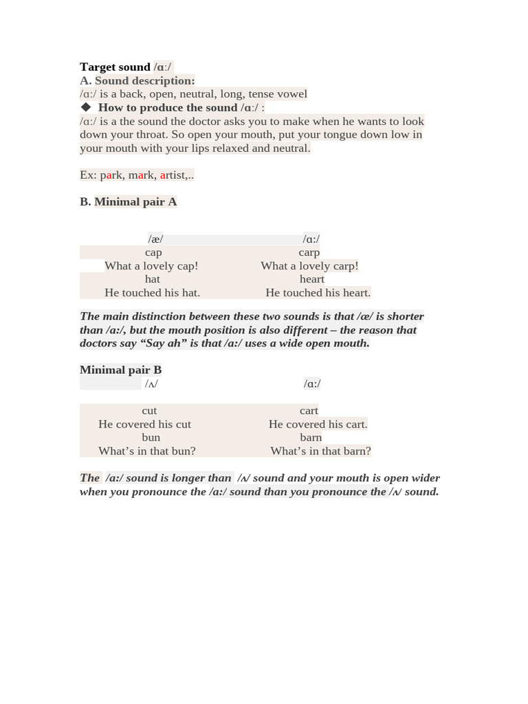 Back Vowels1 | PDF