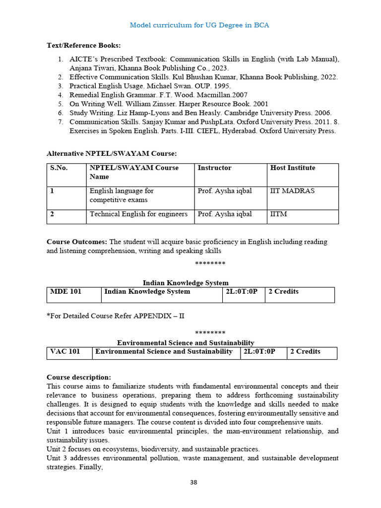 Environment Sem 1 Bca | PDF | Sustainability | Conservation Biology