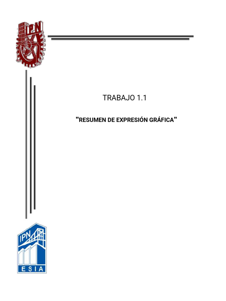 Representacion en Edificacion - TRABAJO 1.1 "RESUMEN DE EXPRESIÓN GRÁFICA" | PDF | Dibujo | Diseño