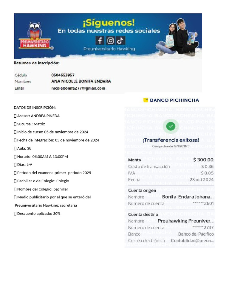 Bonifaz Primer Pago | PDF