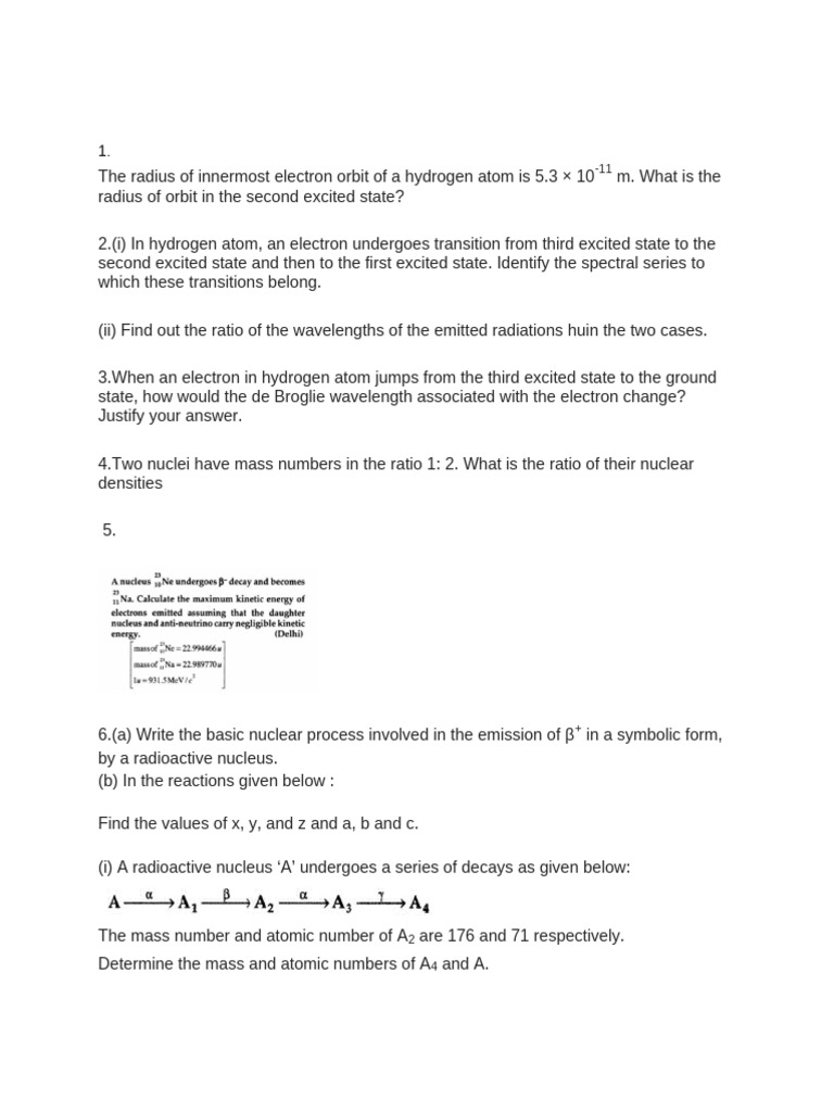 Atom and Nuclei Numerical File | PDF