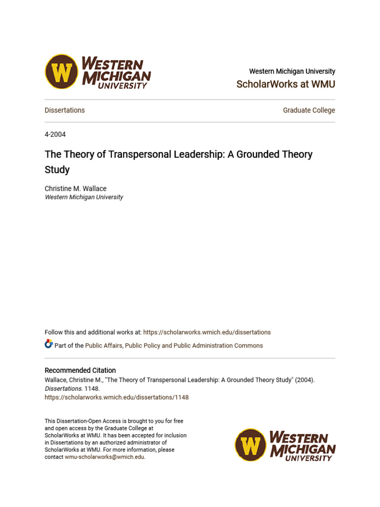 Wallace 2004 The Theory of Transpersonal Leadership A Grounded Theory ...