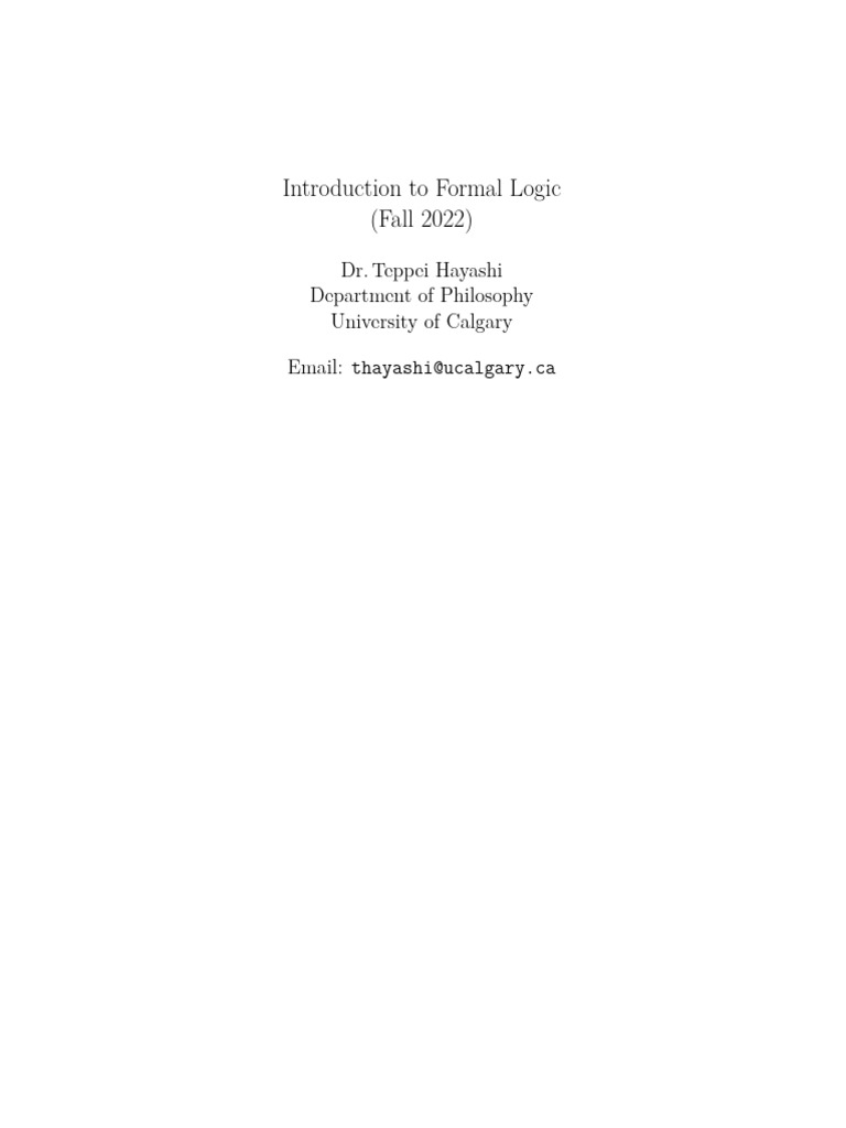 Logic Textbook | PDF | Argument | Interpretation (Logic)