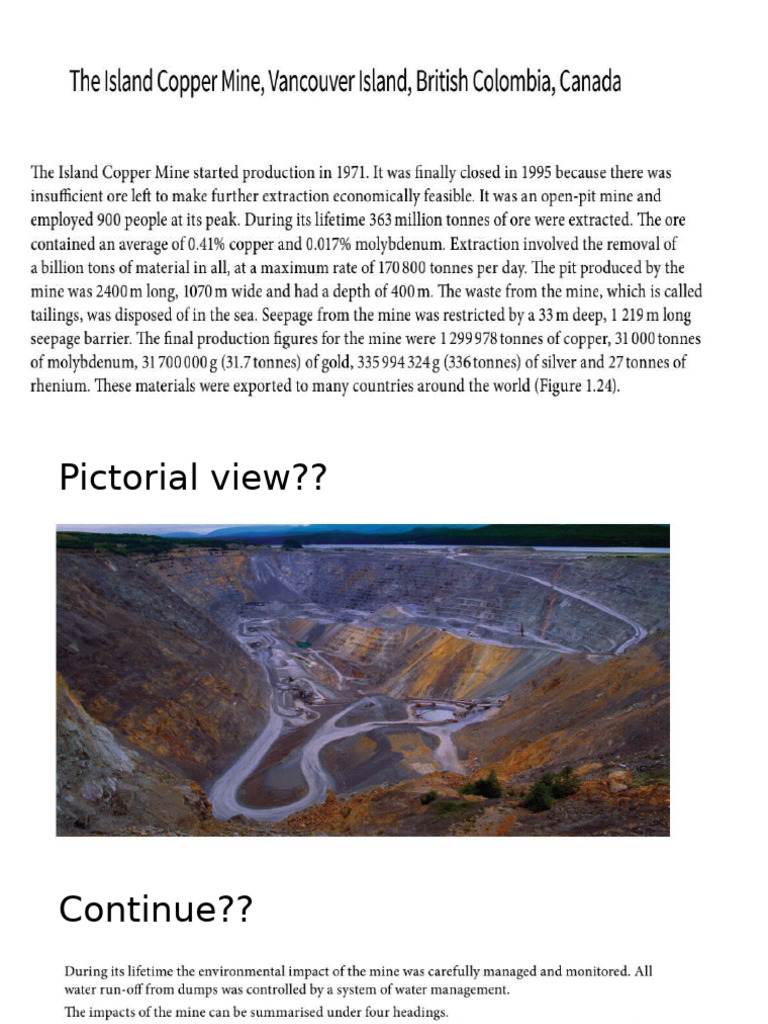 Chapter #1 Case Study of Copper Mine | PDF