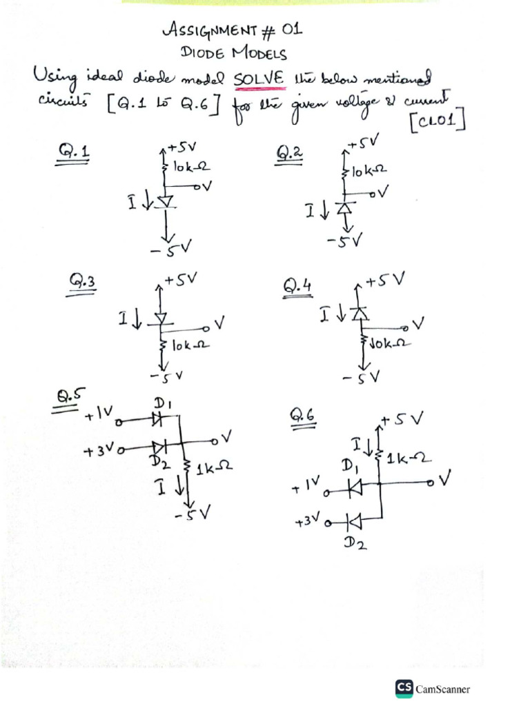 Assignment 1 Diode Models | PDF