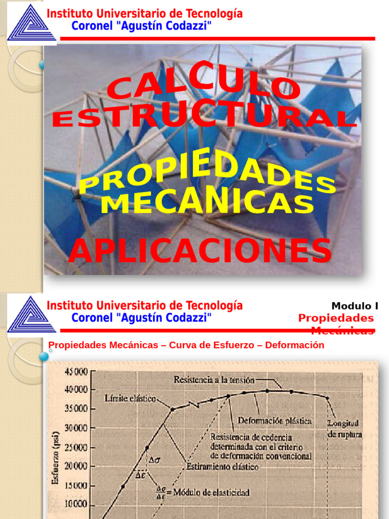 Calculo Estructural - Tema 1 - Propiedades Mecanicas - Aplicaciones ...