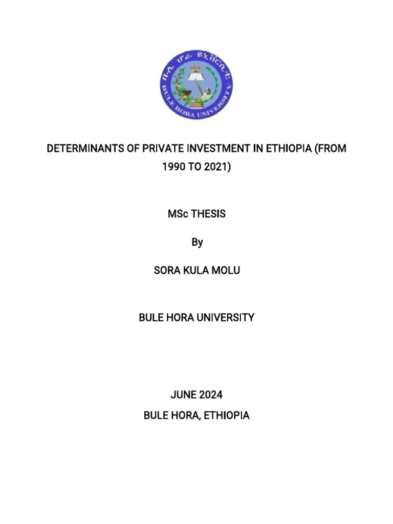 Sora Final Thesis Submit | PDF | Economic Growth | Inflation
