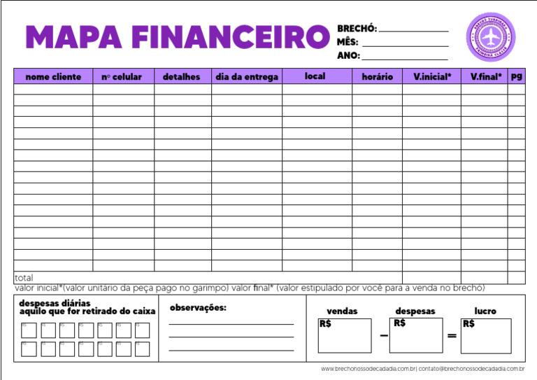 Mapa Financeiro | PDF