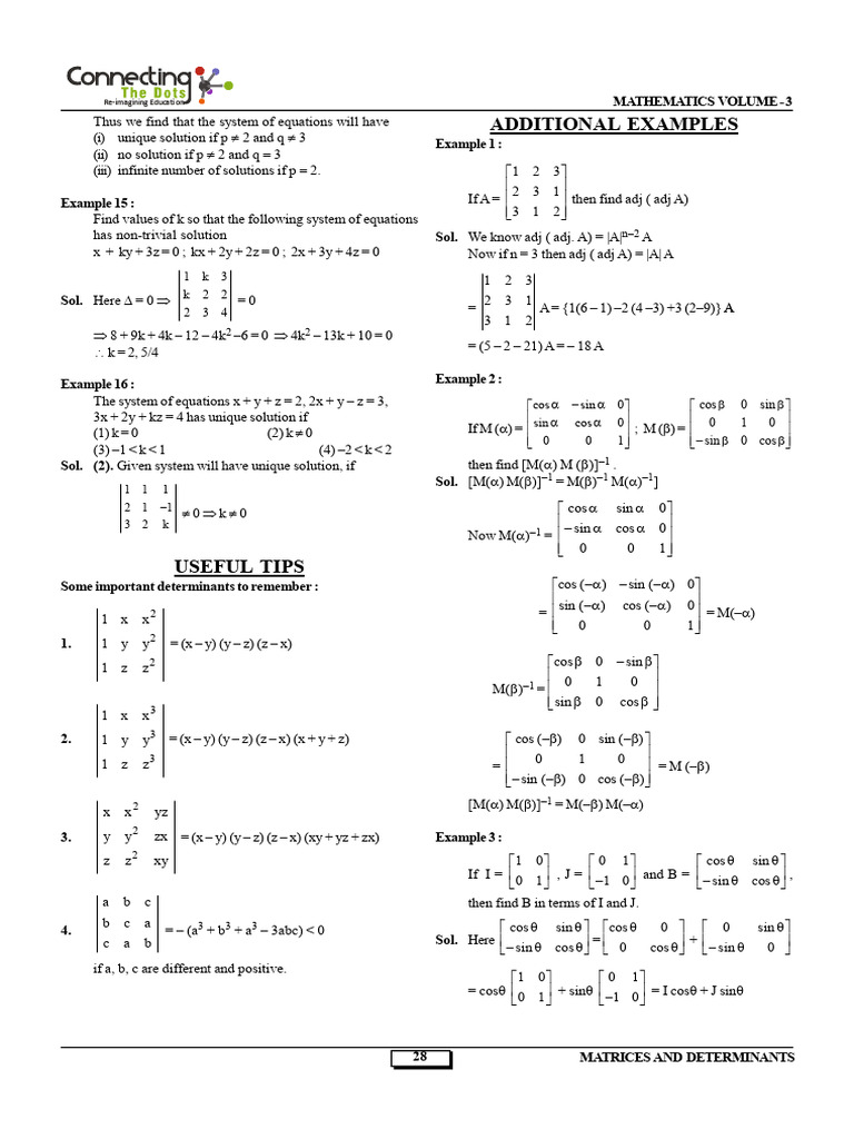 Grade 12 Mathematics Volume 3-Pages-3 | PDF | Matrix (Mathematics ...