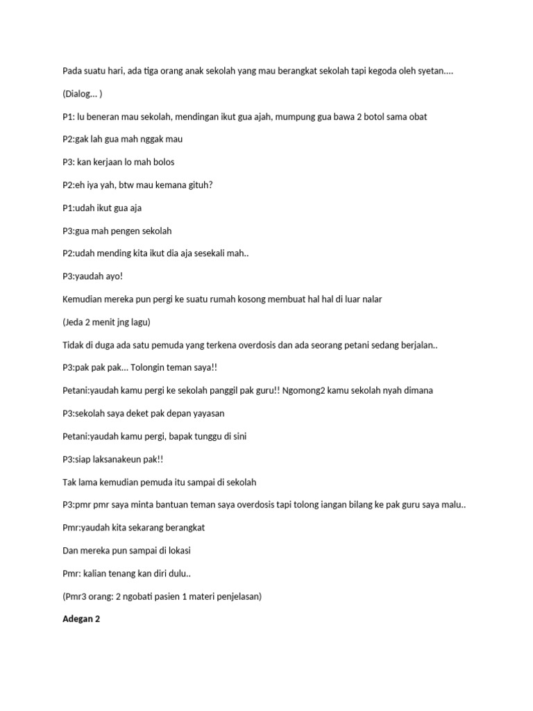 Teks Dialog Drama PMR | PDF