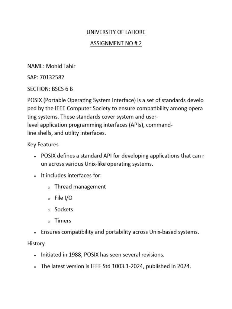 Assignment 2 Mohid | PDF | Thread (Computing) | Computer Science