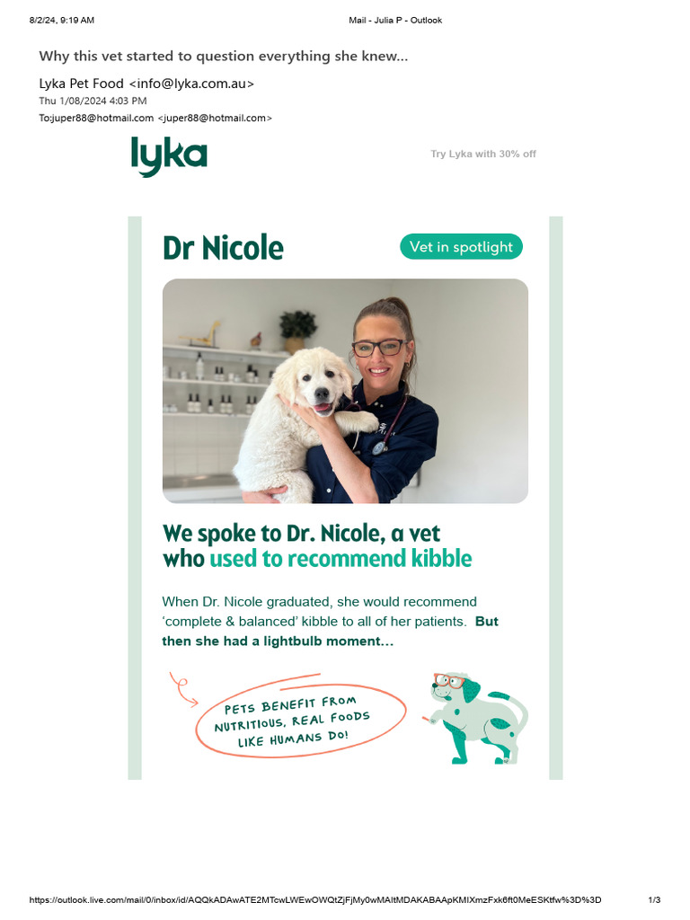Lyka Vet Recommended | PDF | Nutrition | Diet & Nutrition