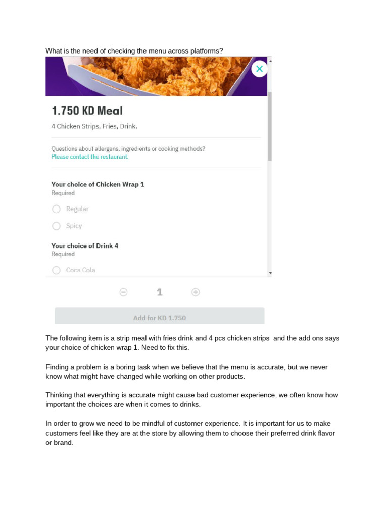 Menu Checking - A Boring Task | PDF