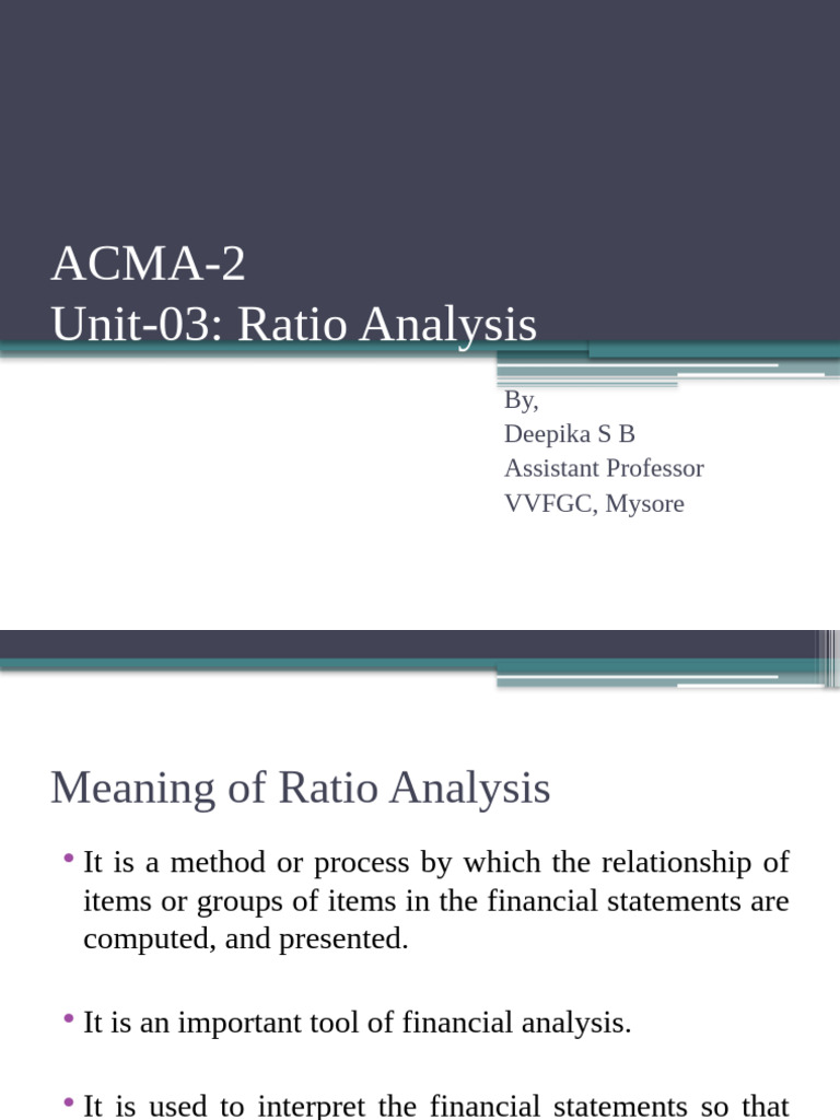 Ratio Analysis Overview | PDF | Dividend | Balance Sheet