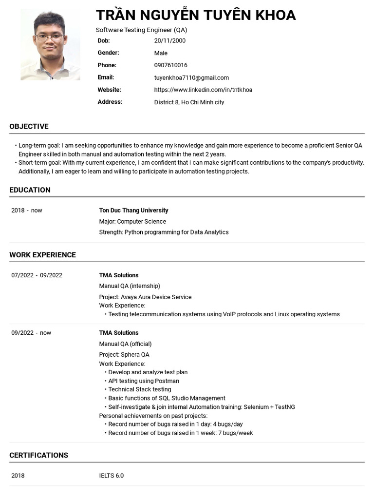 Tran Nguyen Tuyen Khoa Eng Cv Pdf Databases Microsoft Sql Server 7948
